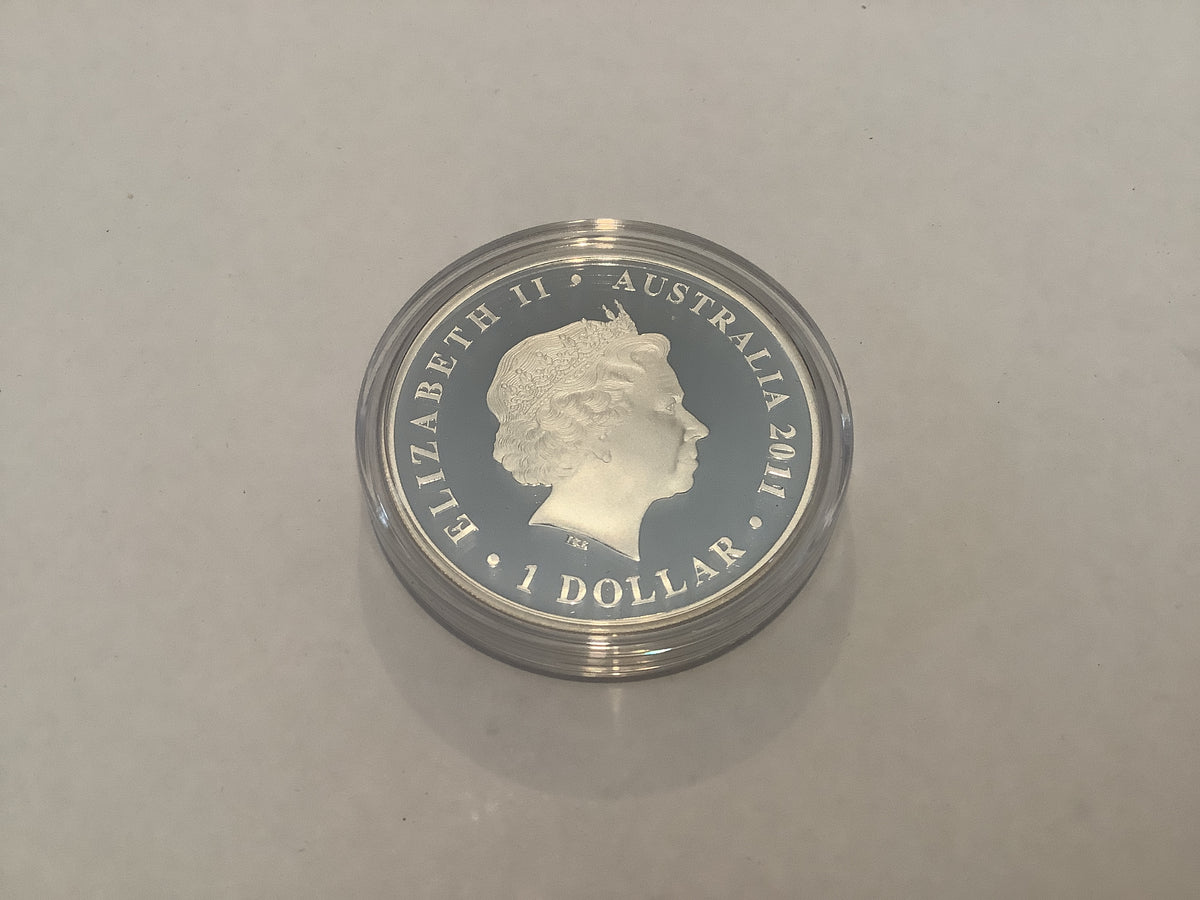 2011 $1 1 Ounce Silver Proof Coin. Celebrating 90 Years of Ginger Megg ...